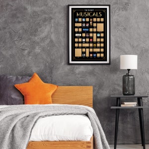 50 Best Musicals Scratch off Poster, Broadway Musicals Scratch Off ...