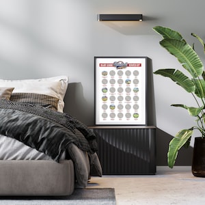 Baseball Stadium Scratch off Poster, Baseball Stadium Map, Baseball ...