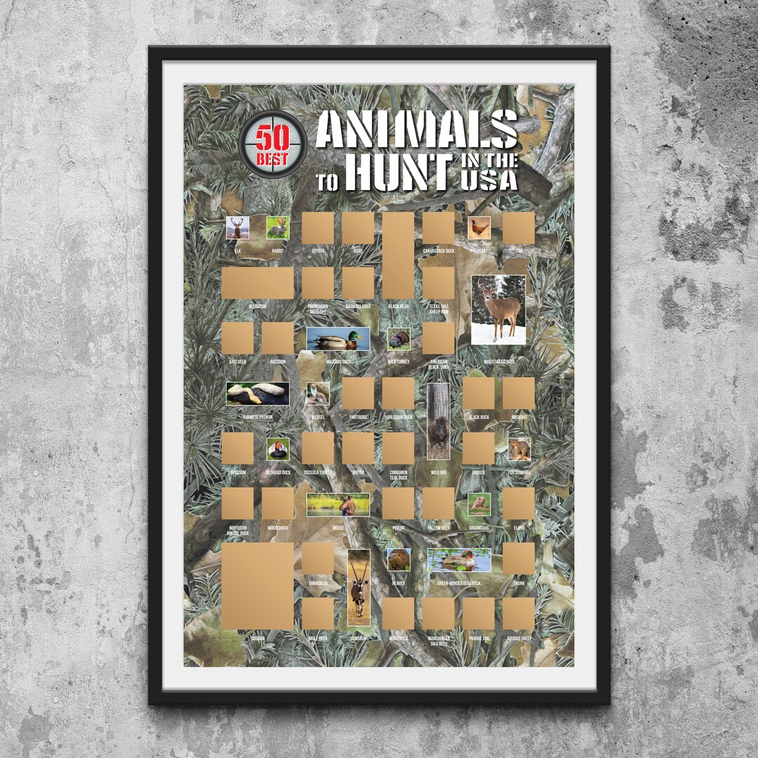 Hunting Scratch off Poster - the Hunter's Bucket List - Best Hunting ...