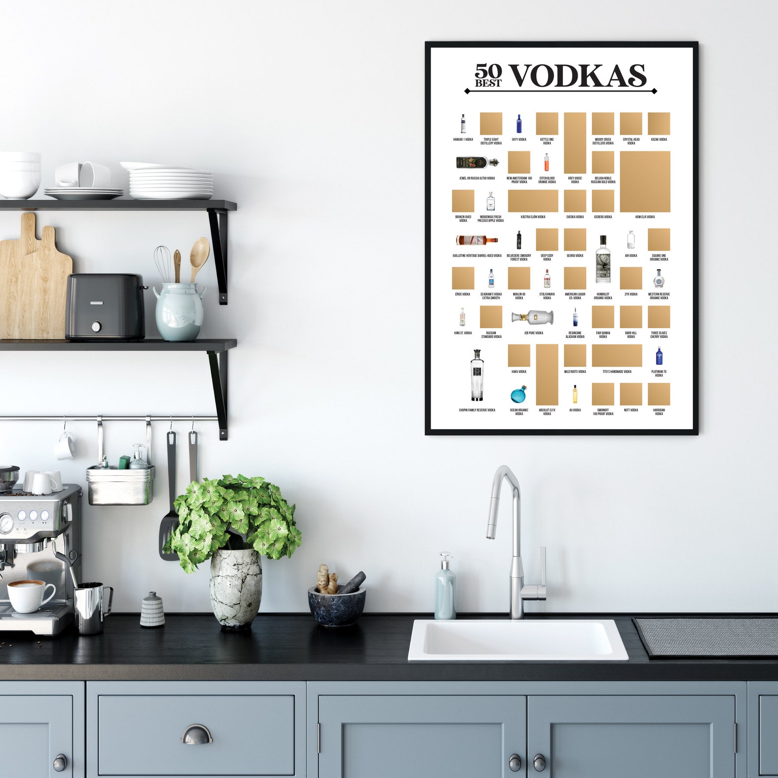 50 Best Vodkas Scratch off Poster, Vodka Bucket List, Vodka Gifts for ...