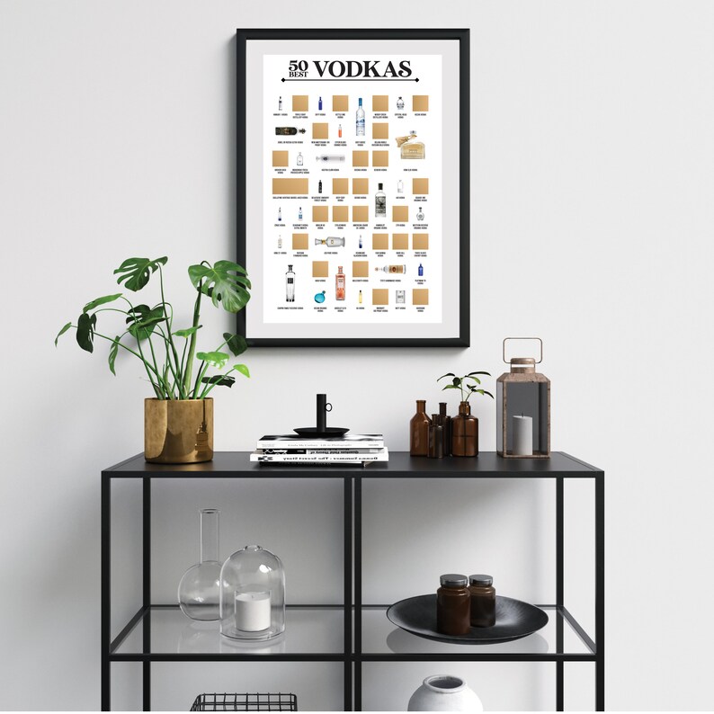 50 Best Vodkas Scratch off Poster, Vodka Bucket List, Vodka Gifts for ...