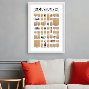 50 Best Museums Scratch off Poster, Museum Bucket List, Museum Poster ...