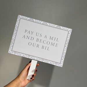 Pay up Mister Signs, Wedding Gate Signs, Wedding Entrance Signs ...