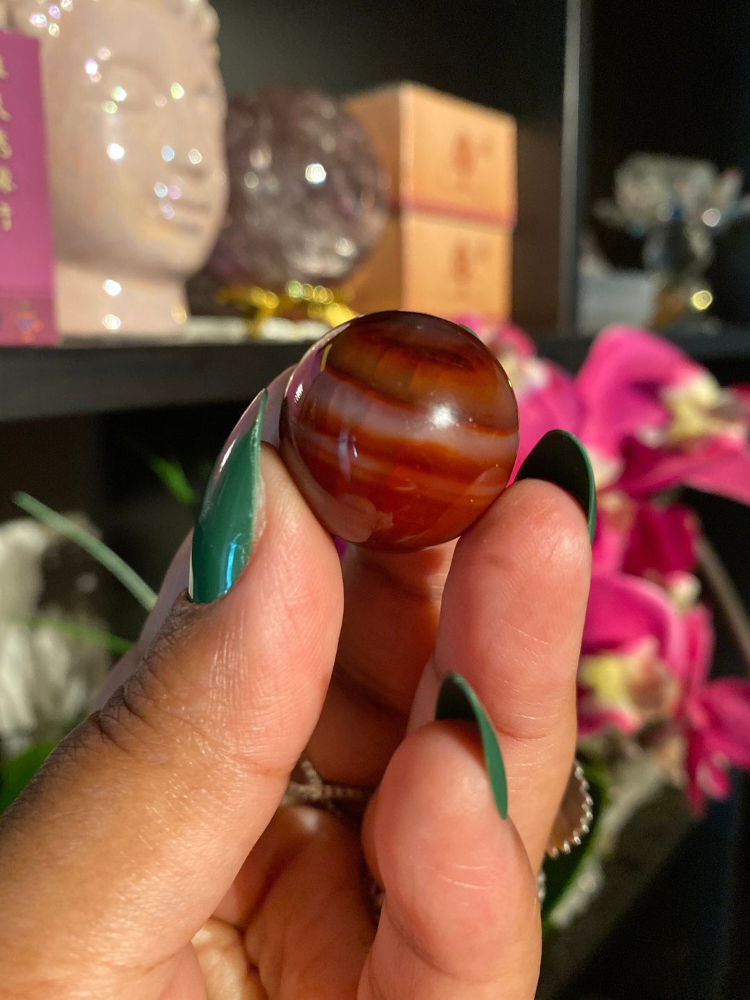 Small Red Carnelian Sphere, Carnelian, Red Orbie, Gemmy Gem - Etsy