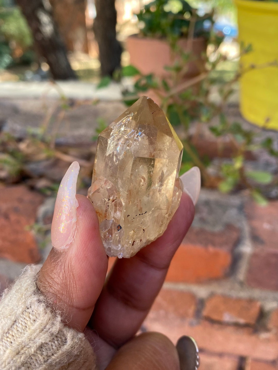 Kundalini Citrine Point From the Congo, Rainbows, Cathedral, Natural Citrine, Gemmy Gem - Etsy