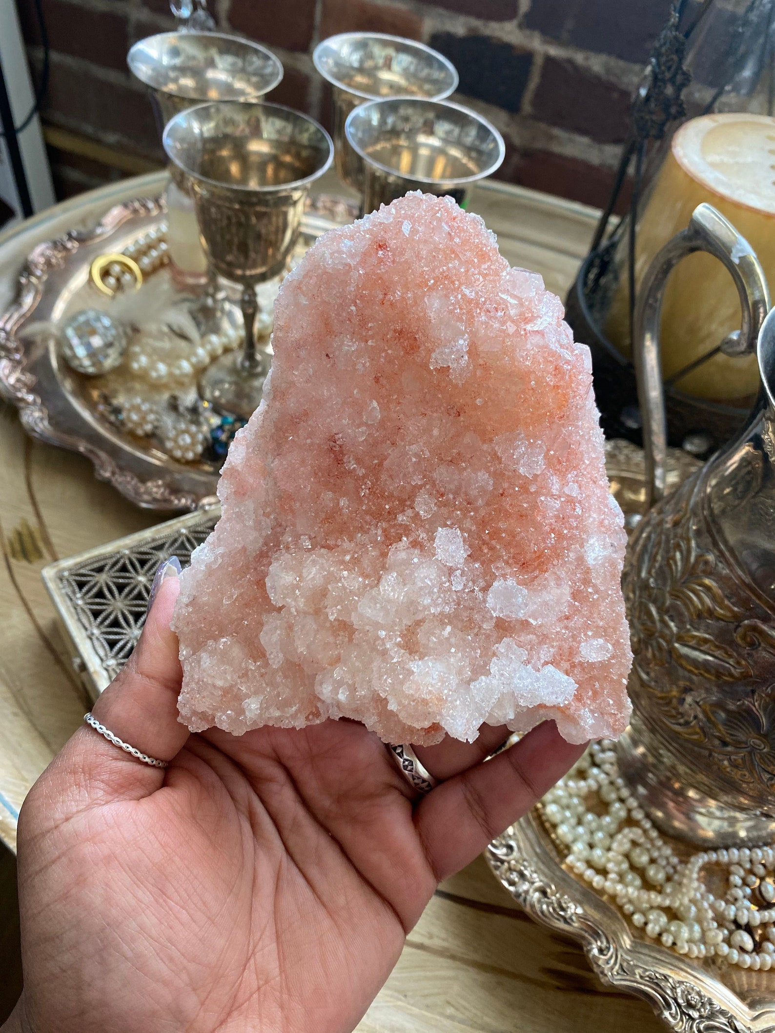 Extremely Rare Druzy Dripping Sugary Red Peach Pink Double Sided ...