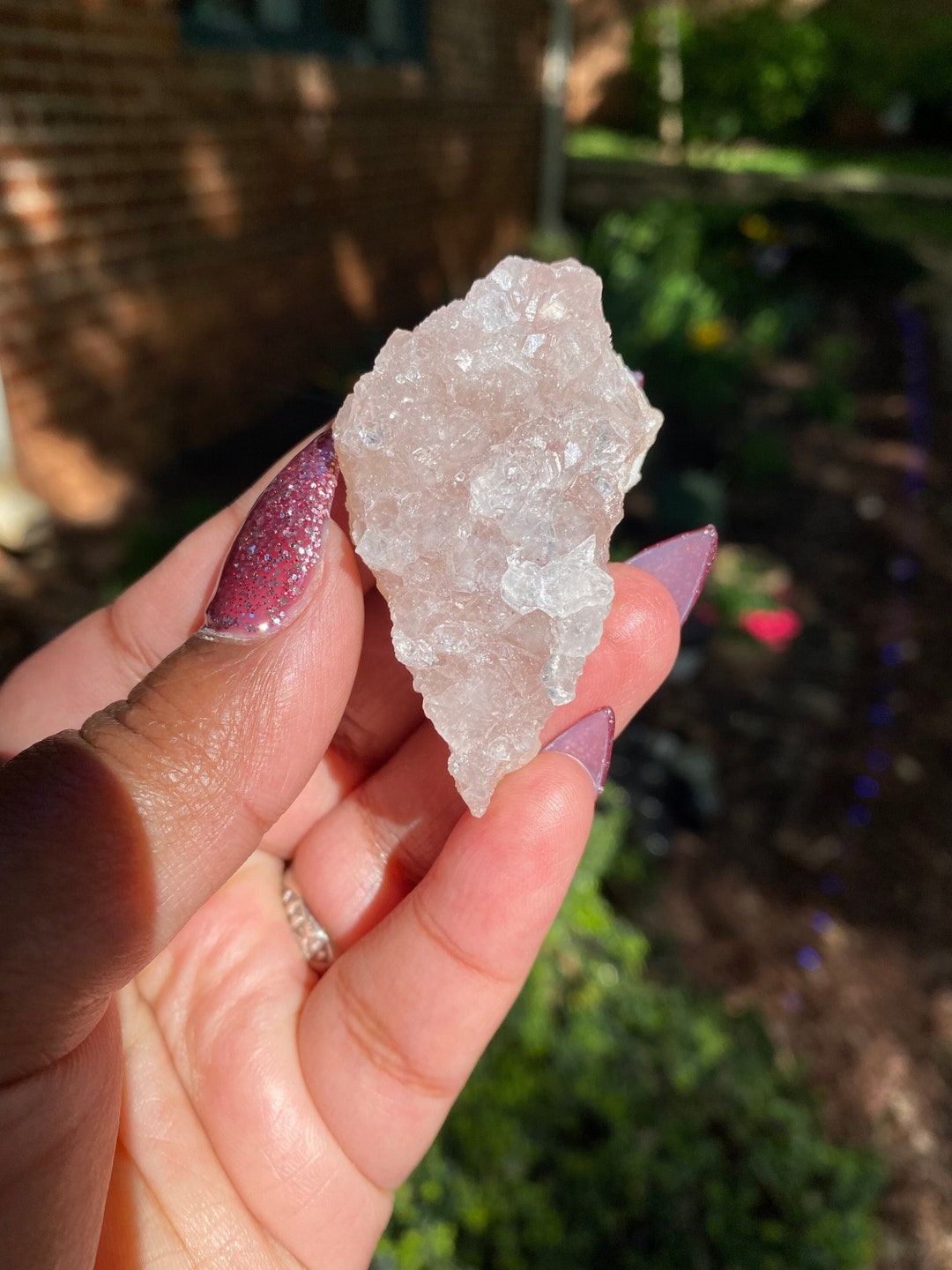 RARE Sparkling Super Grade Pink Apophyllite Crust, Water Well, India ...