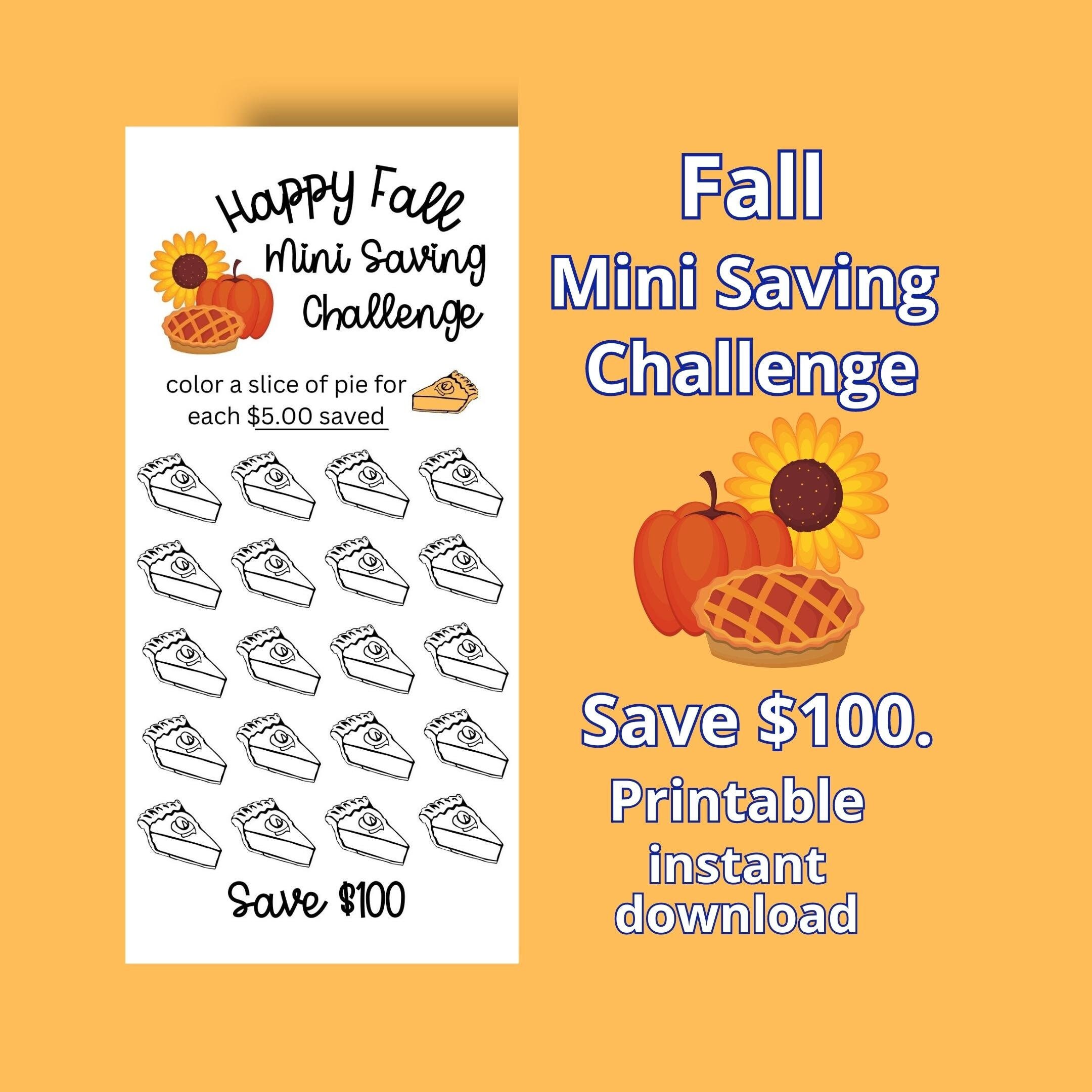 Fall Mini Saving Challenge Printable - Etsy