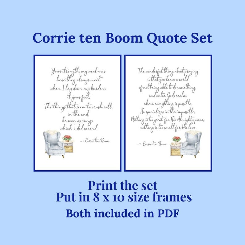 Corrie Ten Boom Printable Set Includes Two of Her Famous Quotes - Etsy