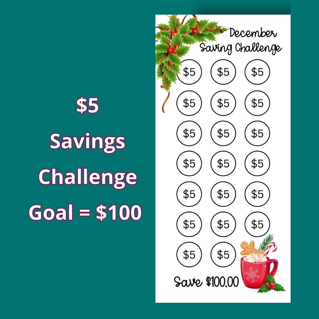 Printable December Saving Challenge - Etsy