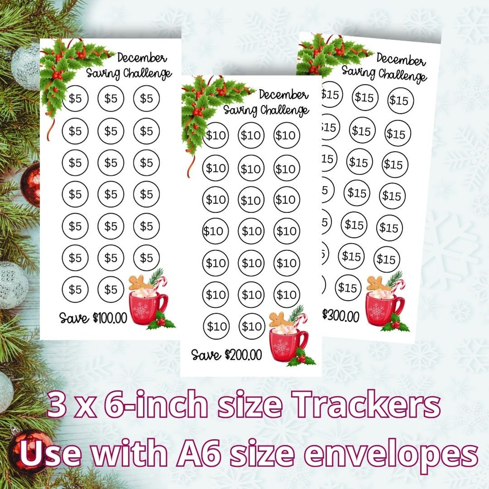 Printable December Saving Challenge - Etsy