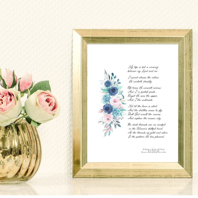 Poem About Life "the Weaving" or "the Tapestry" Was Often Read by ...