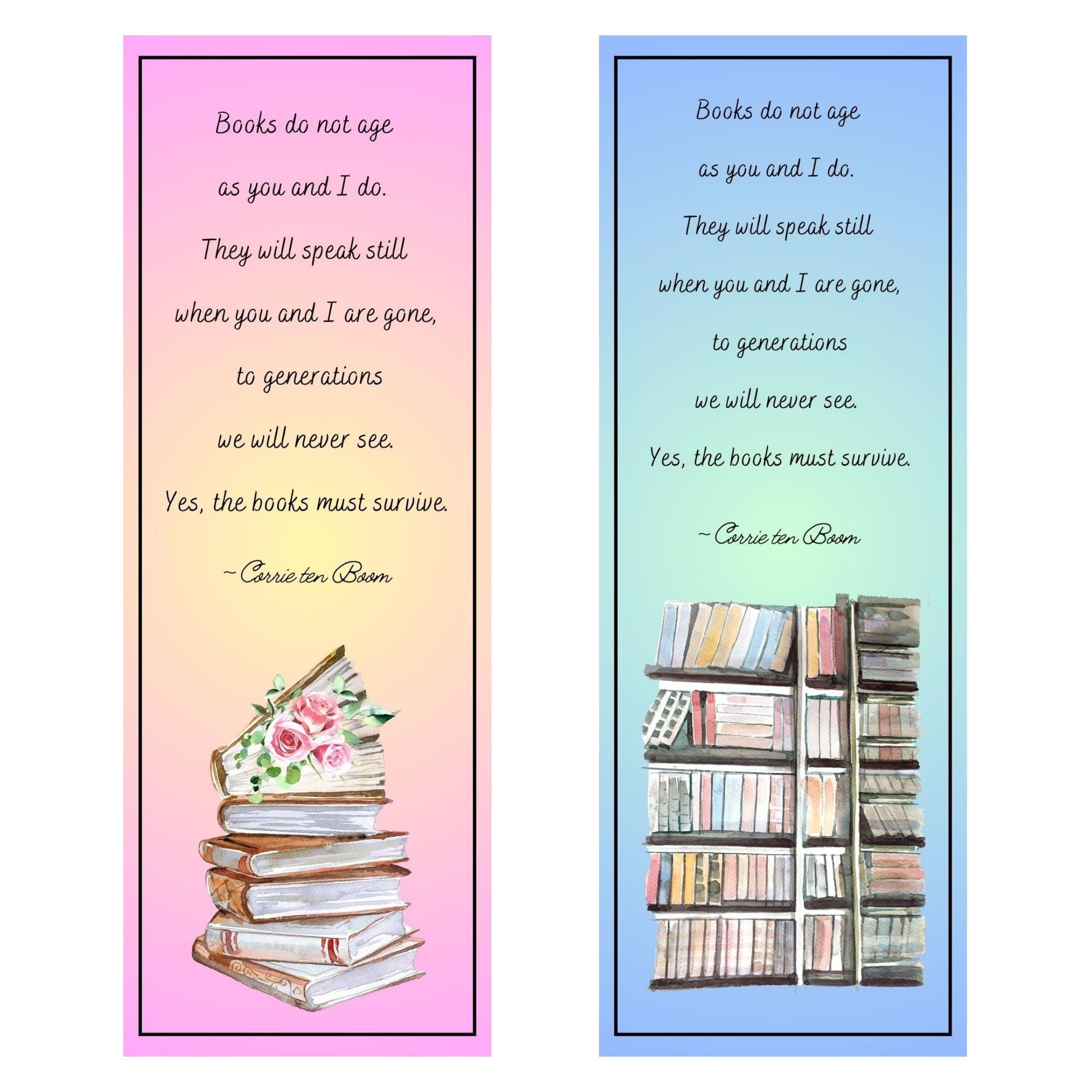 Corrie Ten Boom Quote Printable Bookmarks - Etsy