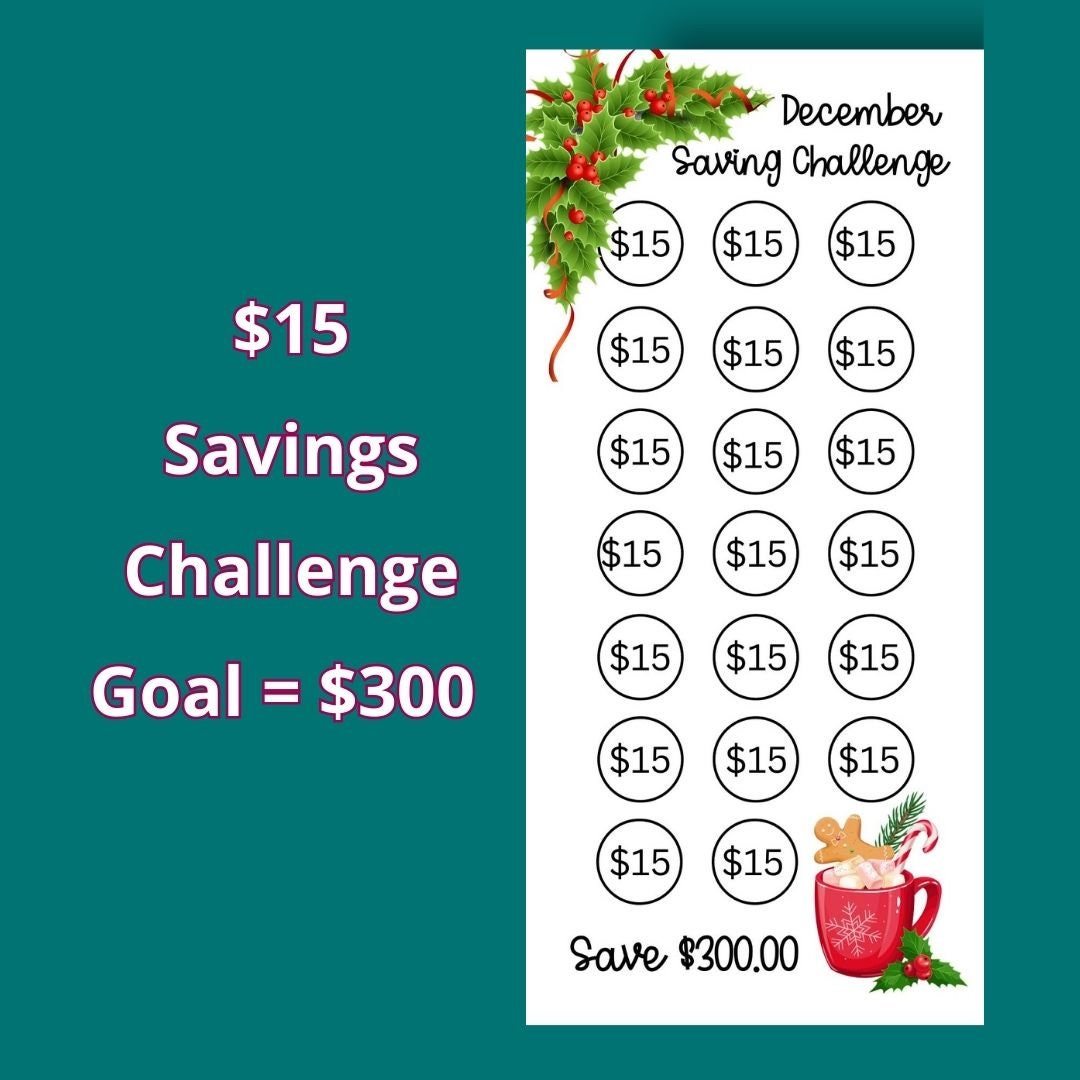 Printable December Saving Challenge - Etsy