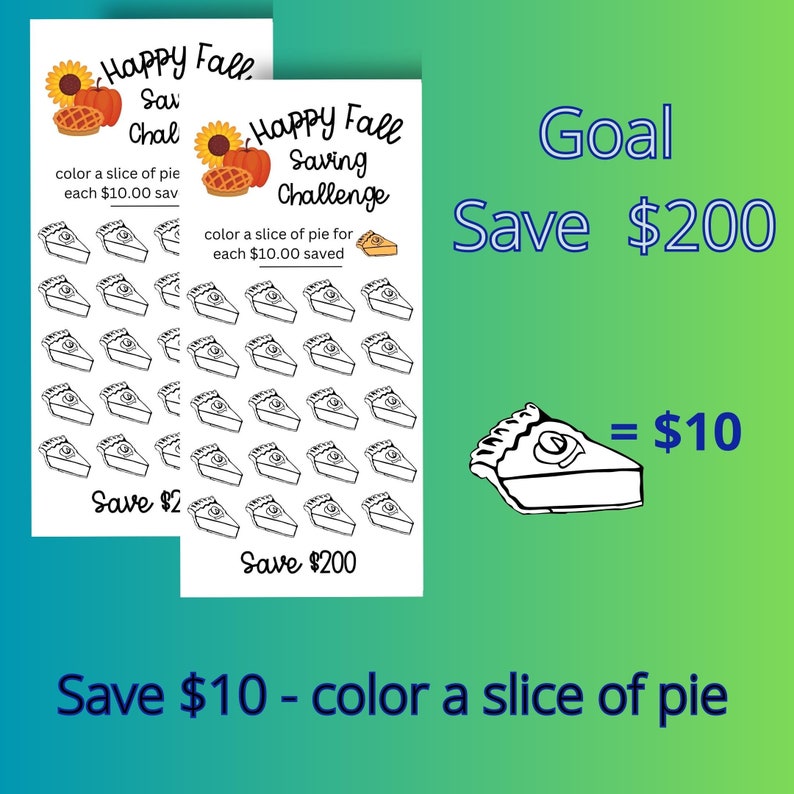 Printable Fall Saving Challenge Tracker - Etsy