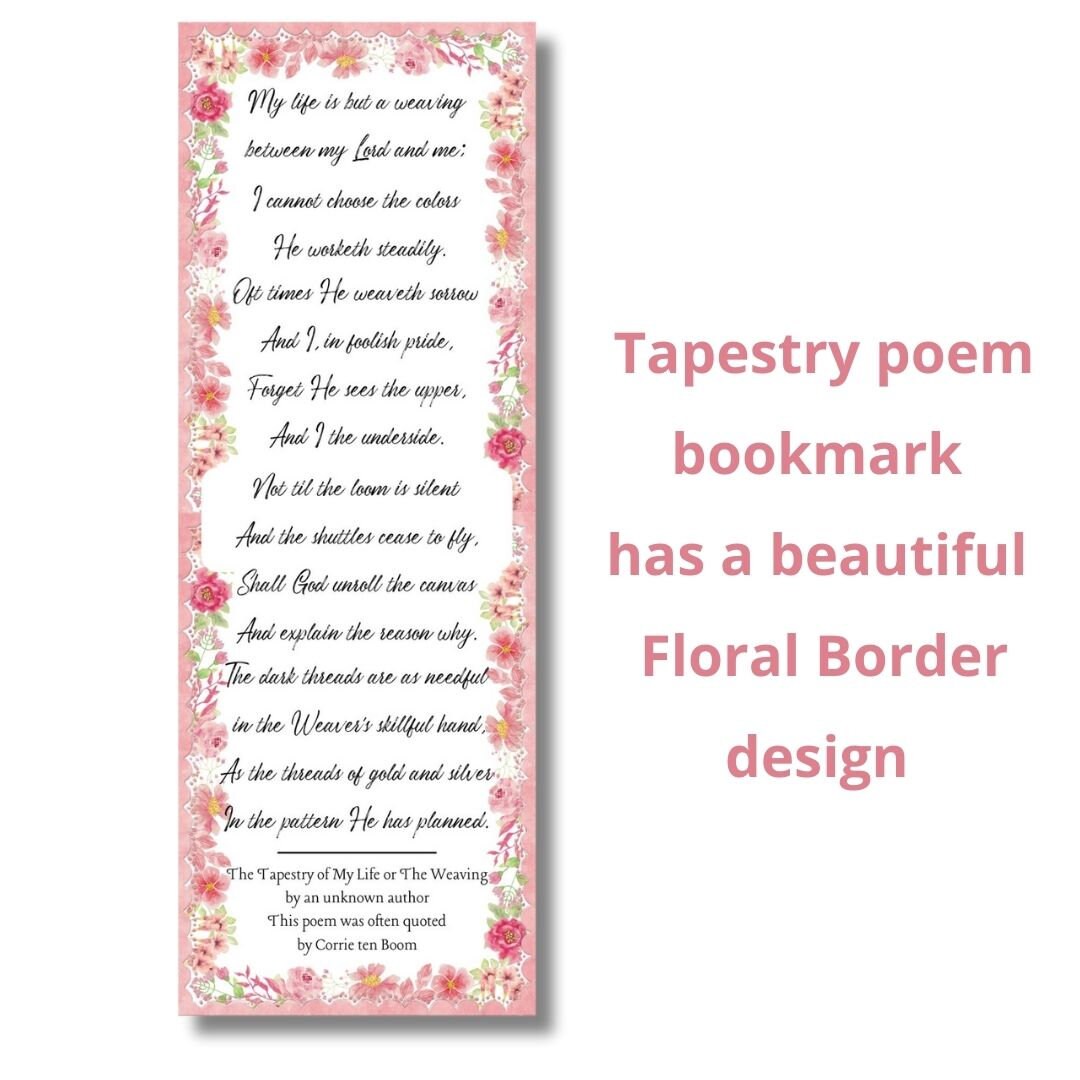 Corrie Ten Boom Tapestry Poem Bookmark - Etsy