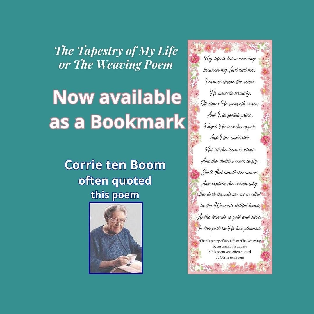 Corrie Ten Boom Tapestry Poem Bookmark - Etsy
