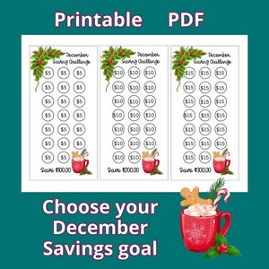 Printable December Saving Challenge - Etsy
