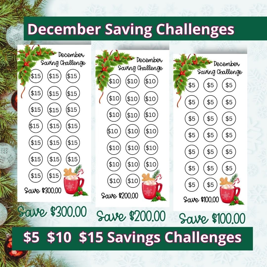 Printable December Saving Challenge - Etsy