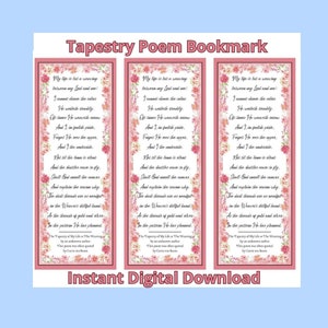 Corrie Ten Boom Tapestry Poem Bookmark - Etsy