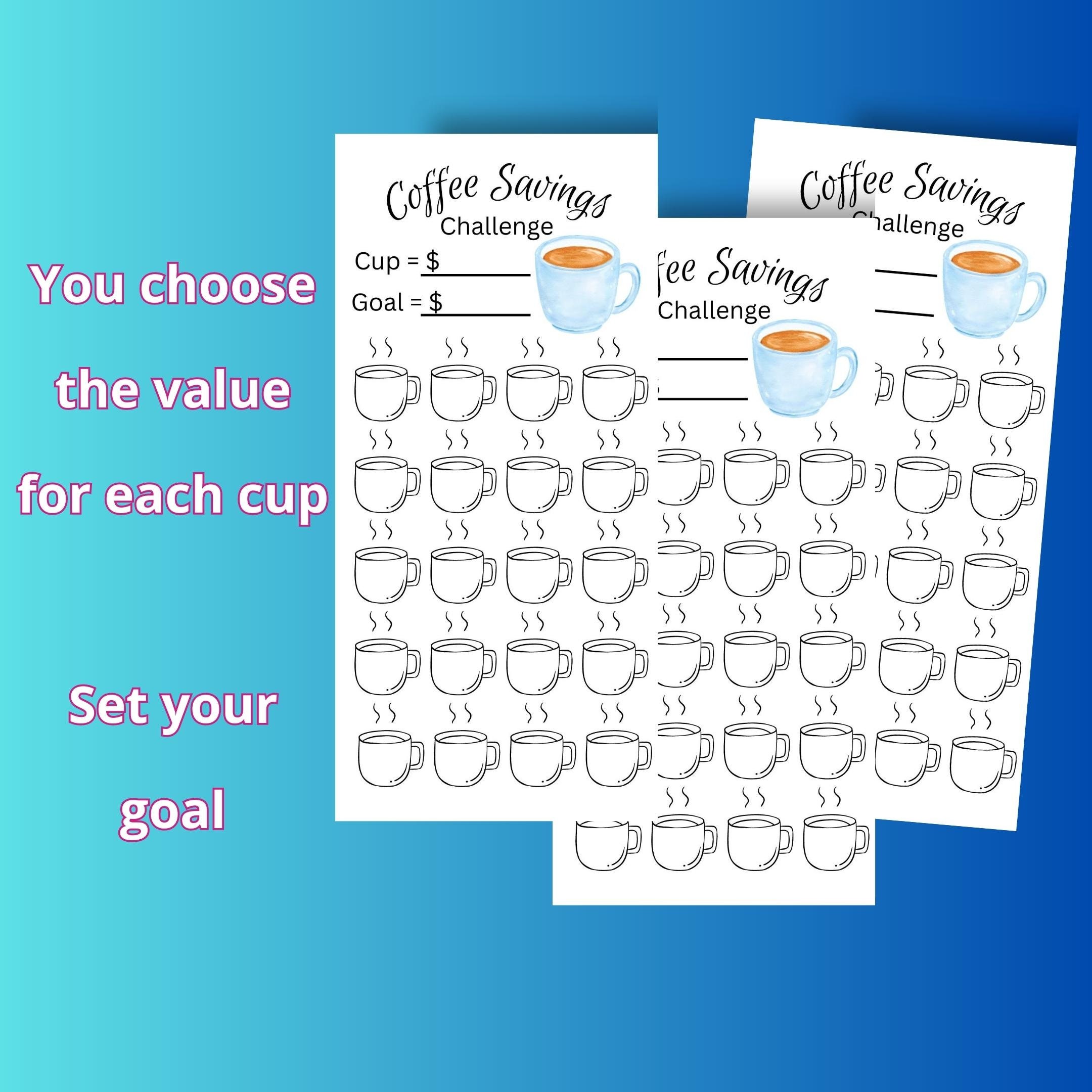 Coffee Saving Challenge Printable Tracker - Etsy