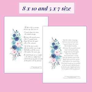 Poem About Life "the Weaving" or "the Tapestry" Was Often Read by ...