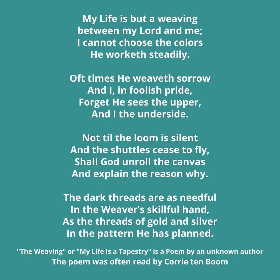 Corrie Ten Boom Tapestry Poem Bookmark - Etsy