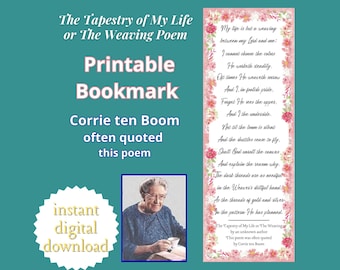 Poem About Life "the Weaving" or "the Tapestry" Was Often Read by ...