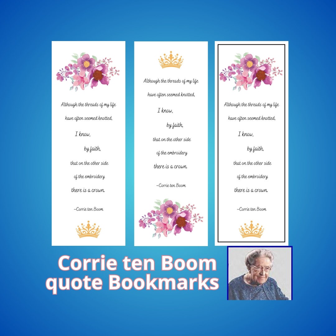 Corrie Ten Boom Quote Bookmarks - Etsy