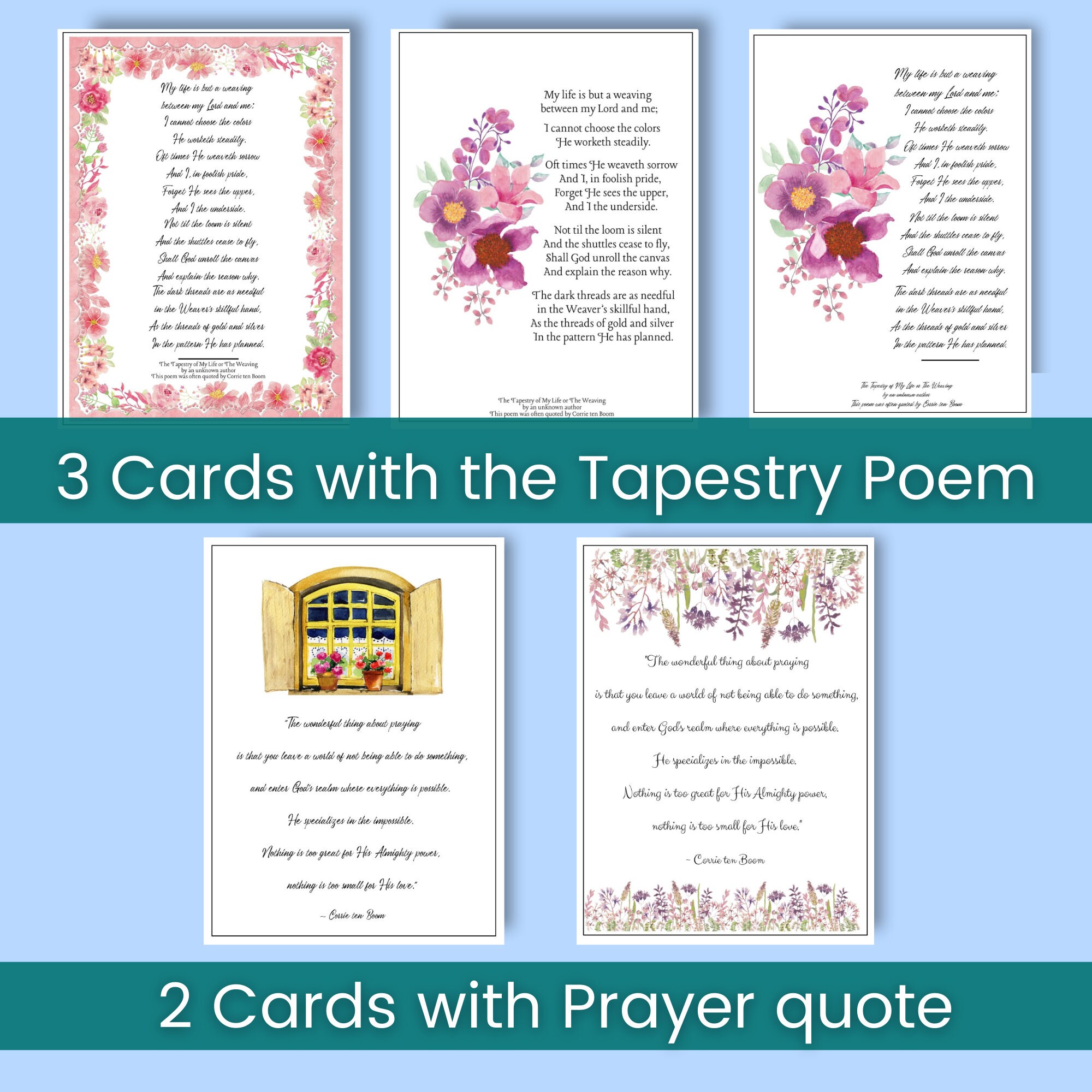 Corrie Ten Boom Quote Cards: Printable Greeting Card Set (PDF) - Etsy