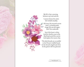 Printable Poem the Weaver - Etsy UK
