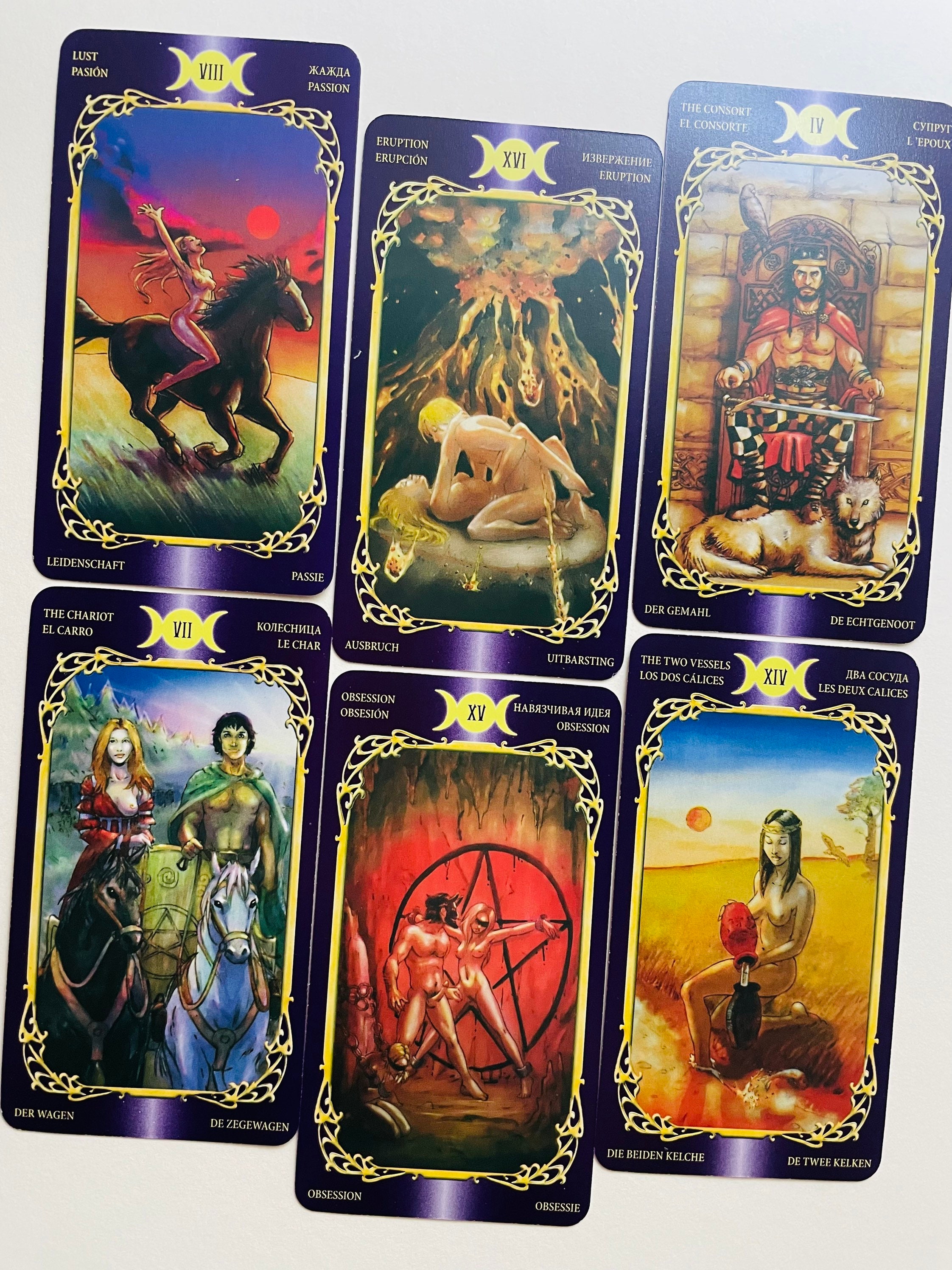 Sensual Wicca Tarot 78 Cards Deck Erotic Tarot Deck Erotic Etsy