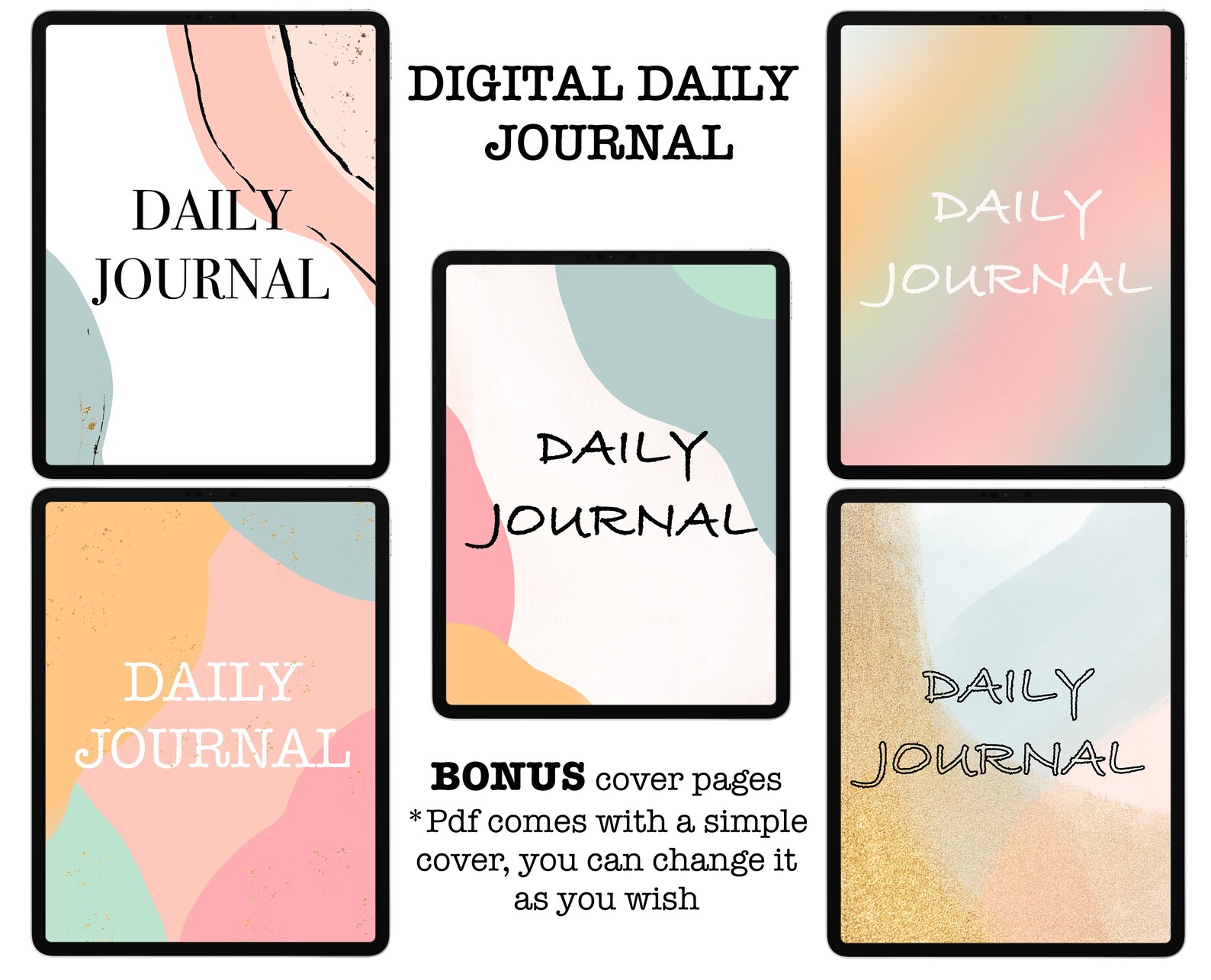 Digital Daily Journal 365 Hyperlinked Pages Digital Planner | Etsy