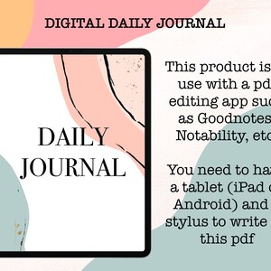 Digital Daily Journal, 365 Hyperlinked Pages, Digital Planner - for ...