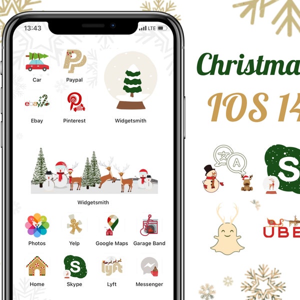 Ios 14 Icons Christmas - Etsy