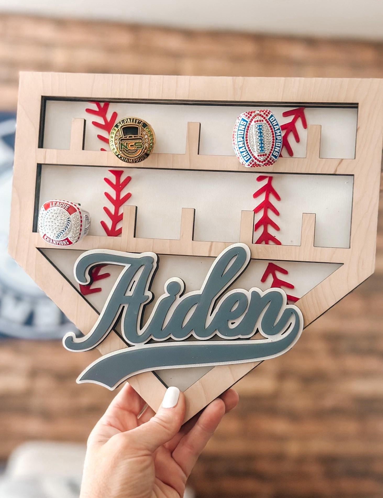 Baseball, Wood Ring Display, Ring Holder, Championship Ring Display ...
