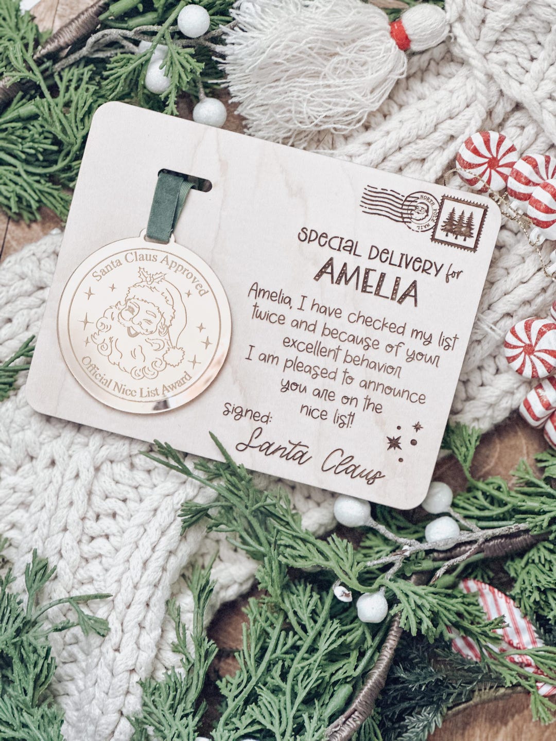 Nice List Award, Santa Approved, Nice List Medal, Certificate ...