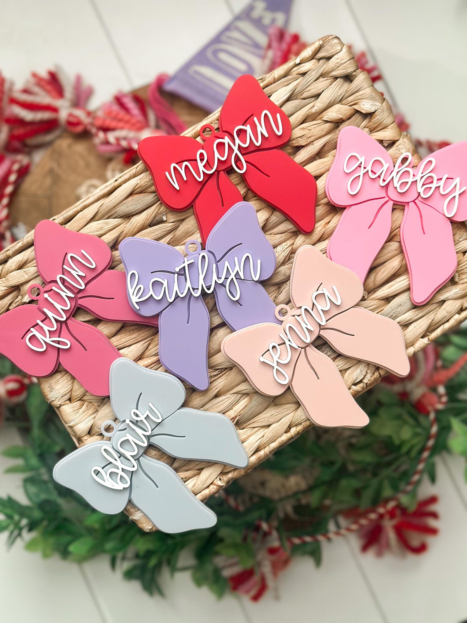 Bow Valentine Tags, Girly, Cute, Basket Tags, Valentines, Kids, Love ...