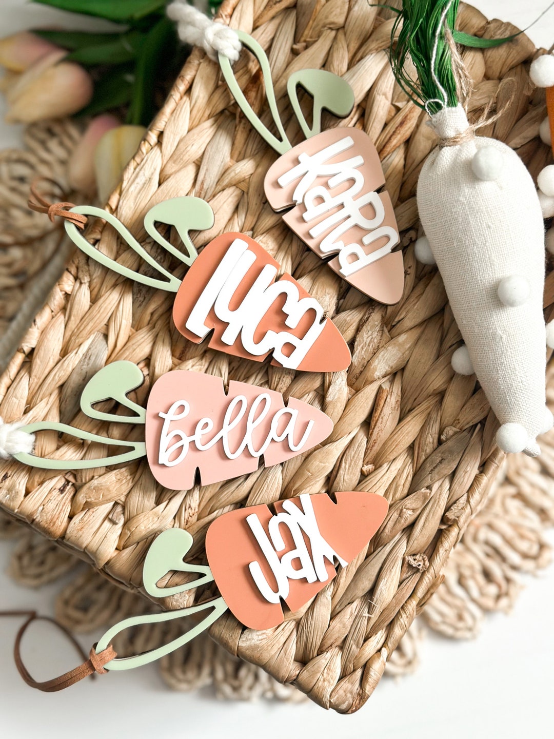 Carrot Easter Tag, Easter Basket Tag, Custom Easter Tag, Personalized ...