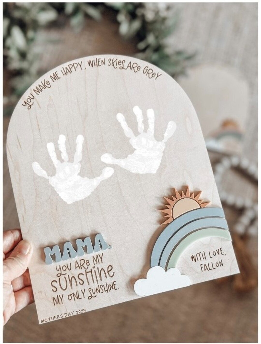 You Are My Sunshine Handprints, Mothers Day Gifts, Gift for Mom, Baby ...