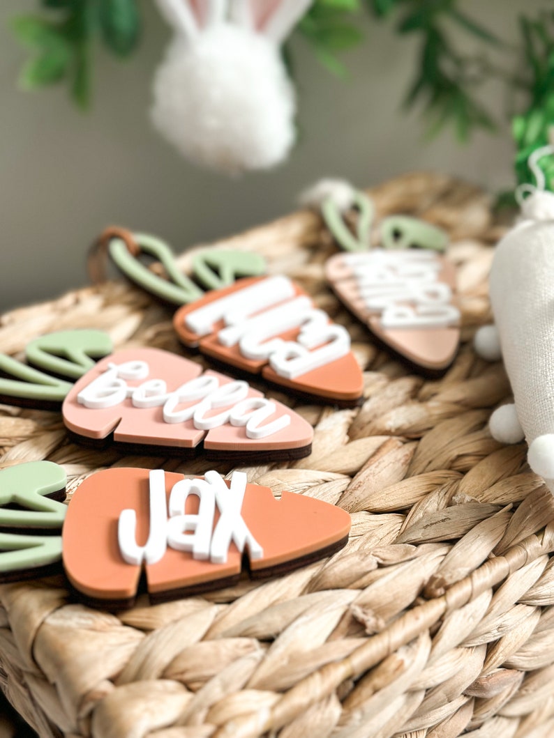 Carrot Easter Tag, Easter Basket Tag, Custom Easter Tag, Personalized ...