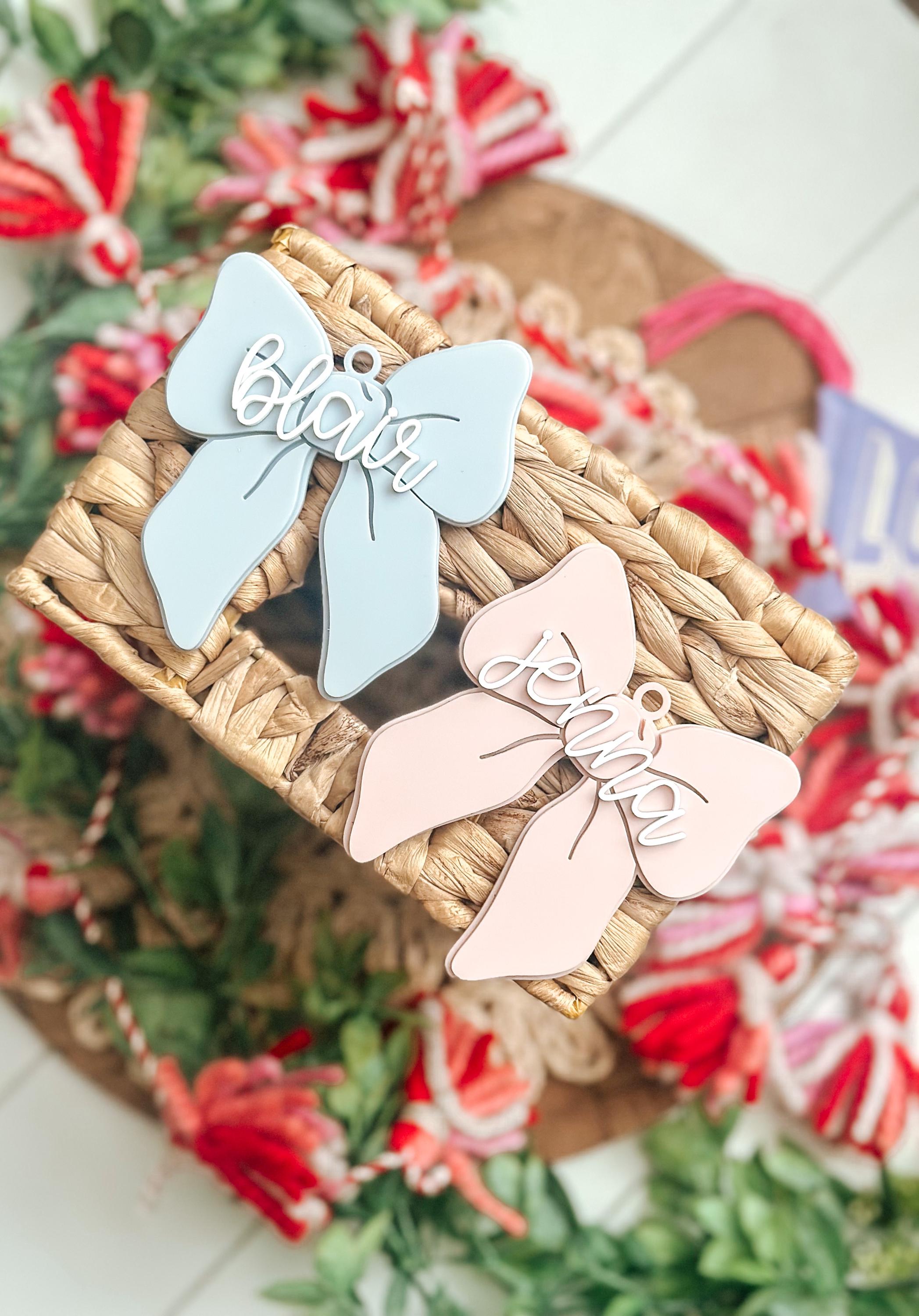 Bow Valentine Tags, Girly, Cute, Basket Tags, Valentines, Kids, Love ...