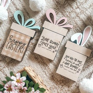 Easter Gift Card Holder, Teacher Gift, Bunny Money, Happy Easter, Gift ...