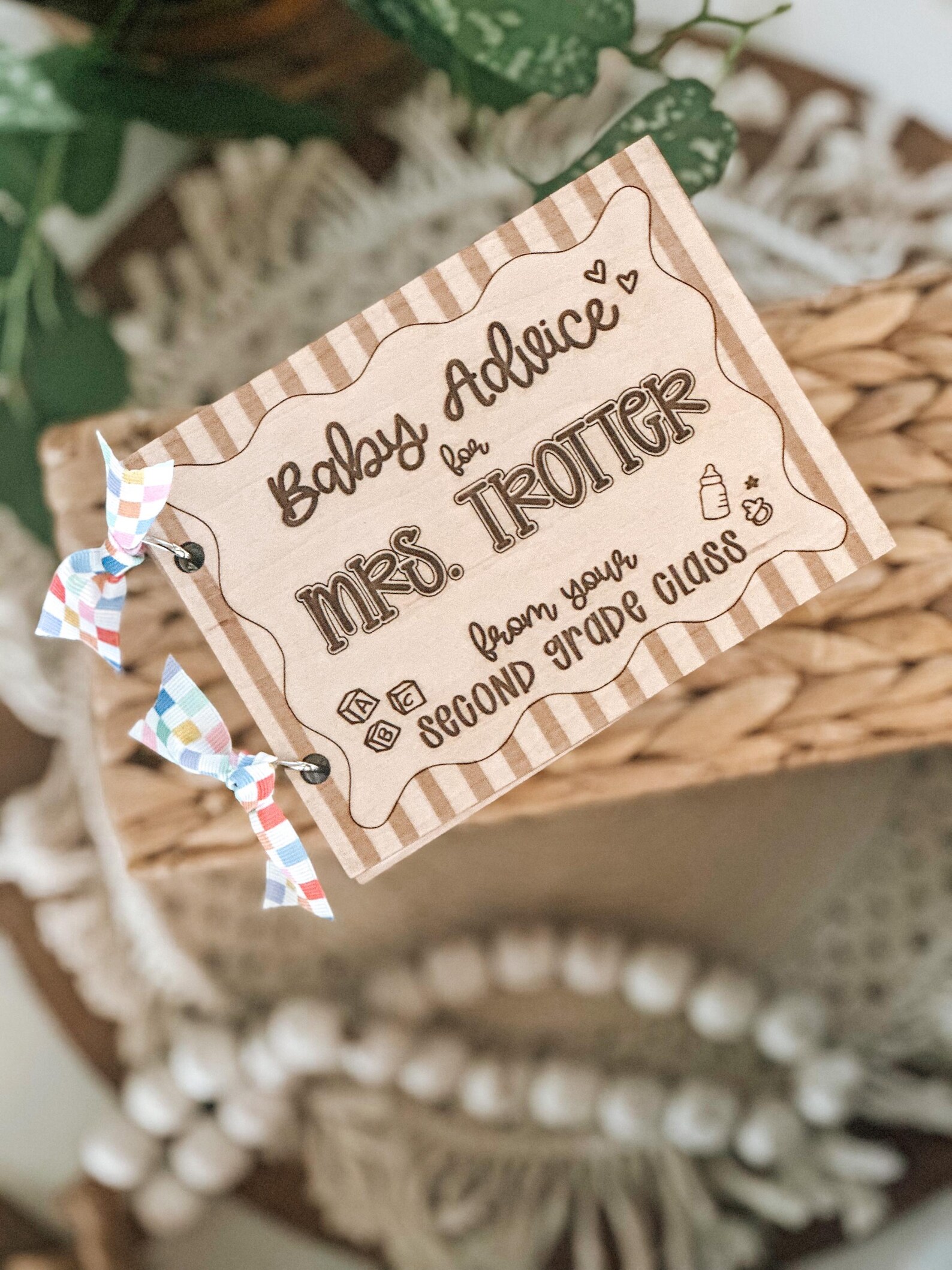 Baby Advice, Book, Baby Shower, Teacher Gift, Personalized - Etsy