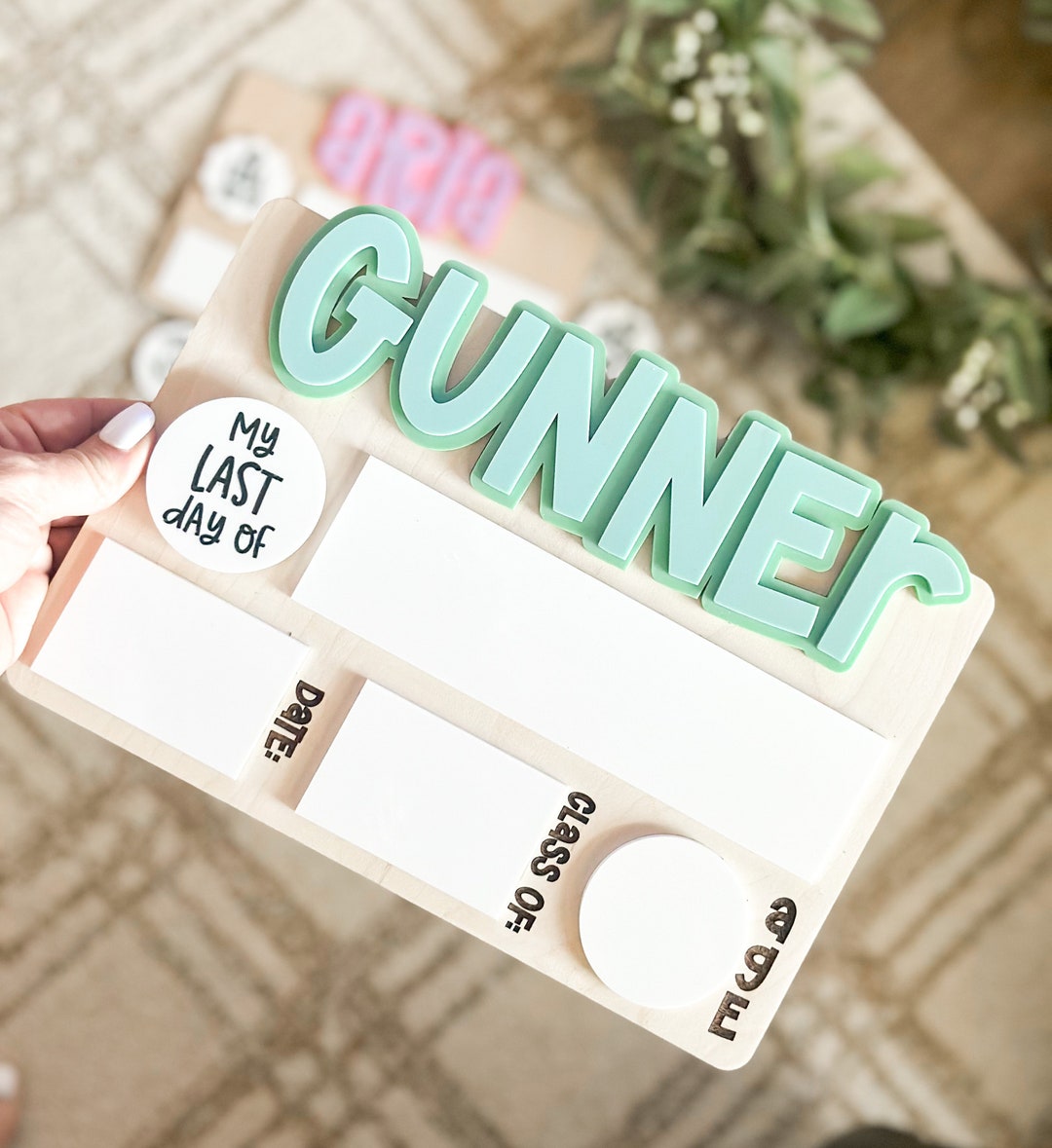 Back to School Sign, Interchangeable School Sign, First Day of School ...