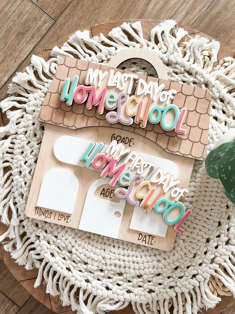 Homeschool Sign, First Day, Last Day, School Frame, Prop ...