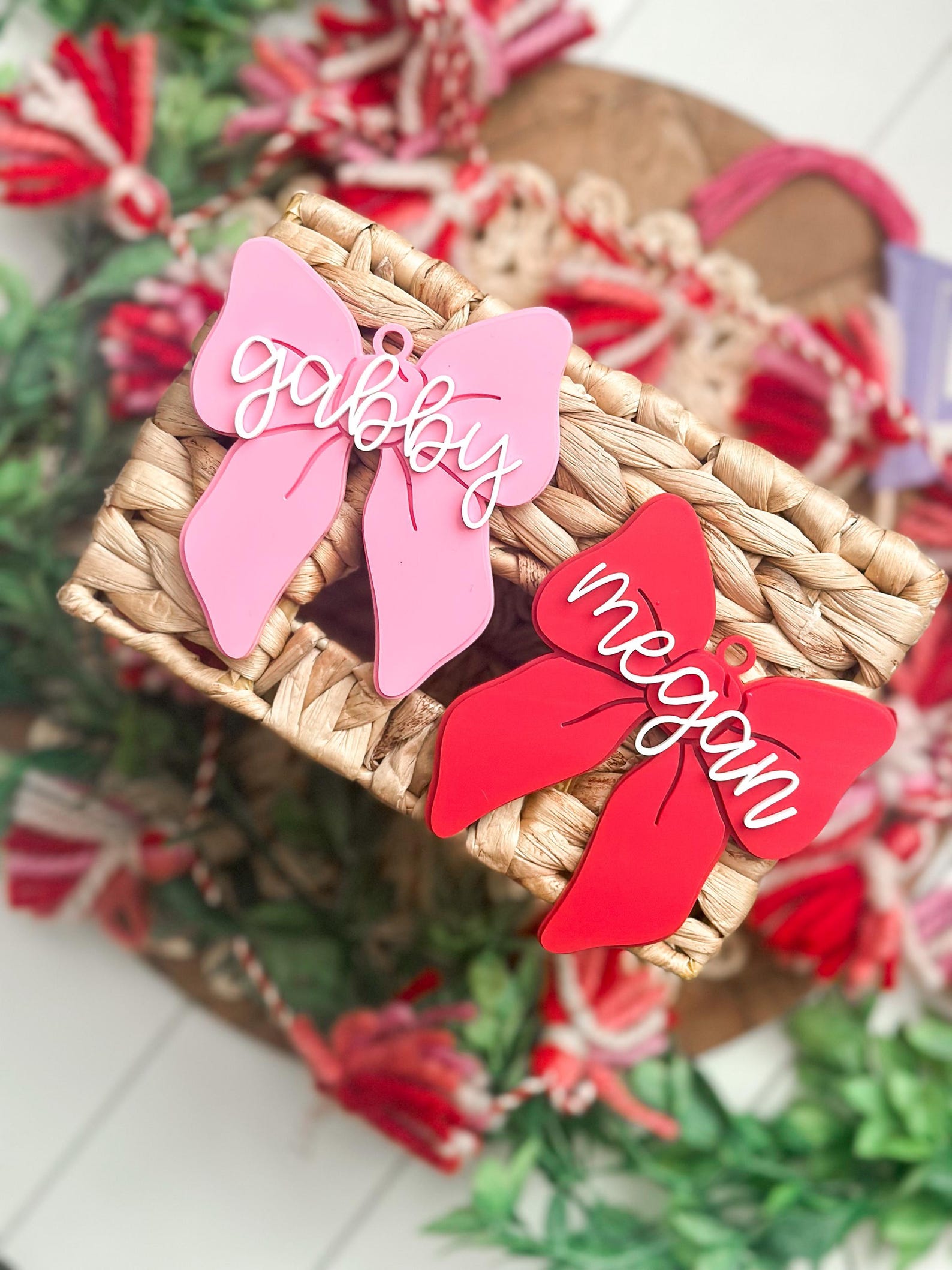 Bow Valentine Tags, Girly, Cute, Basket Tags, Valentines, Kids, Love ...