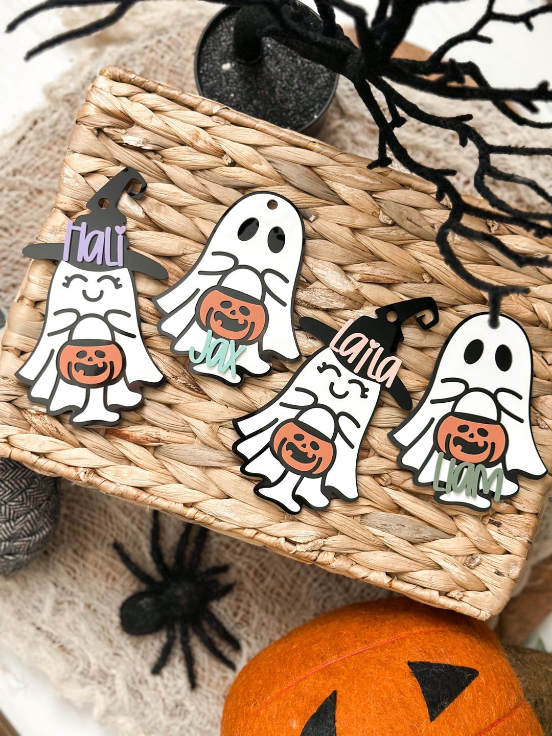 Halloween Ghost Tag, Boo Basket Tag, Halloween Bucket Tag, Personalized ...