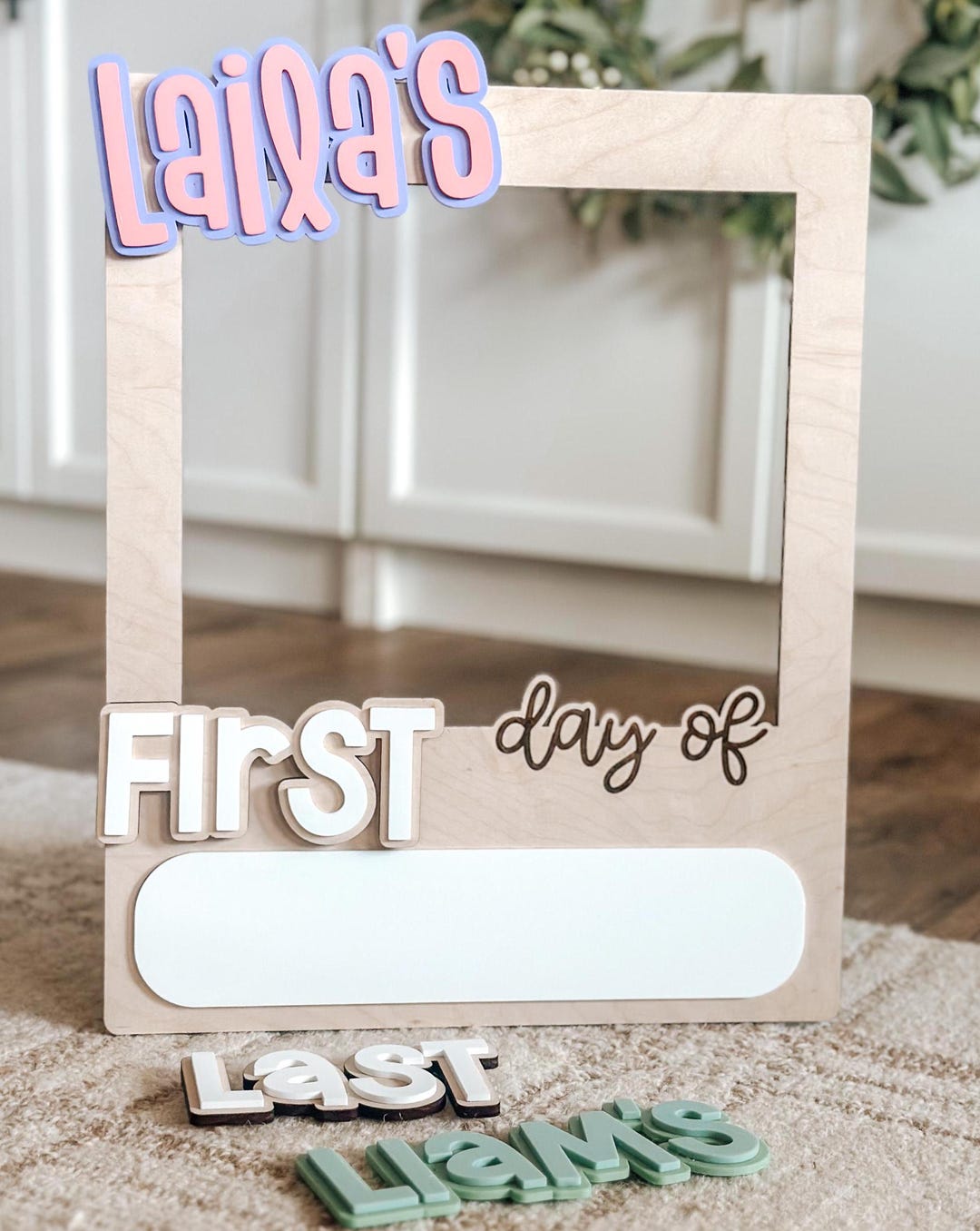 Back to School Photo Frame, Photo Prop, Interchangeable First Day, Last ...
