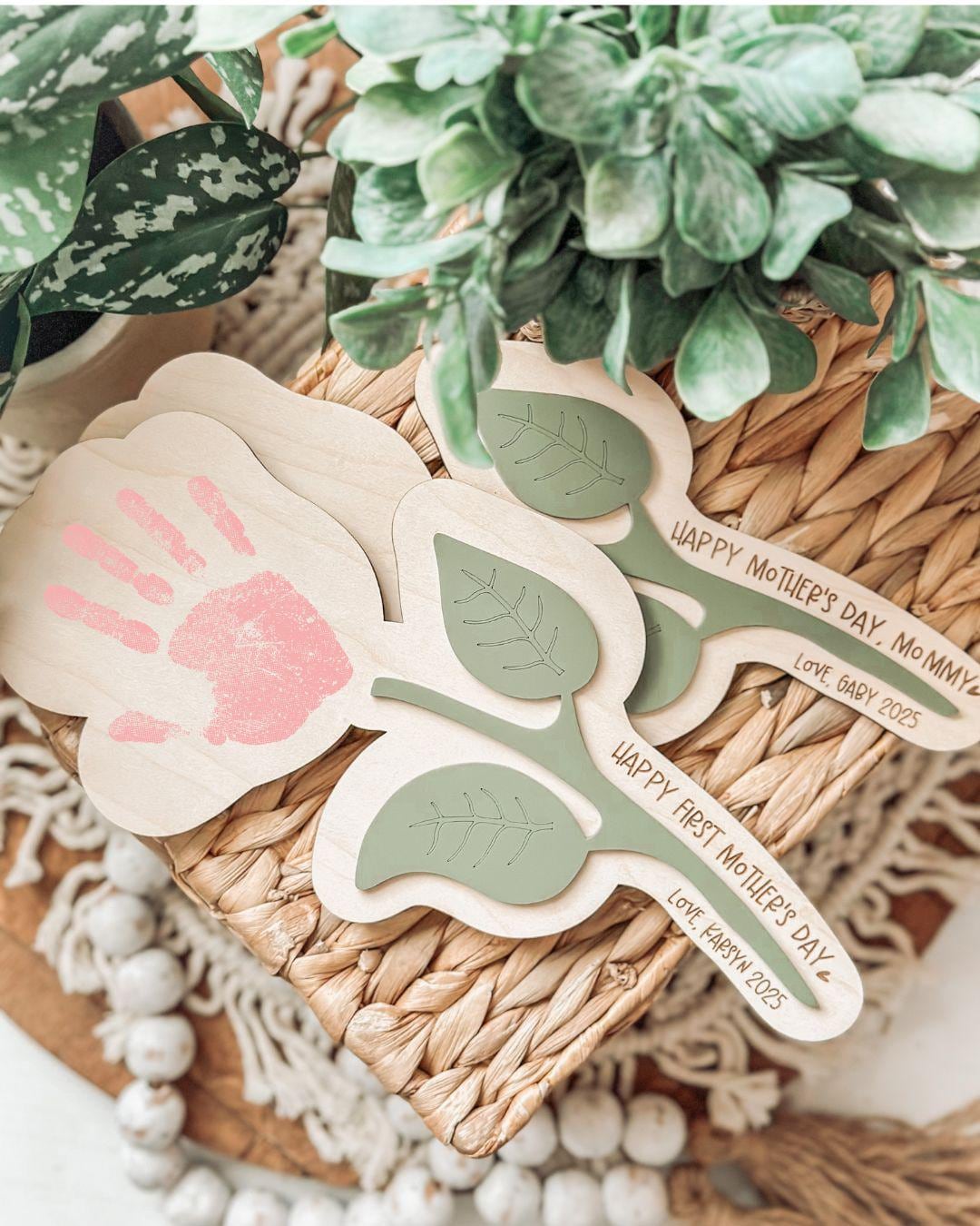 Flower Handprint, Craft, Mother's Day, Keepsake, Children, Kid's Craft ...